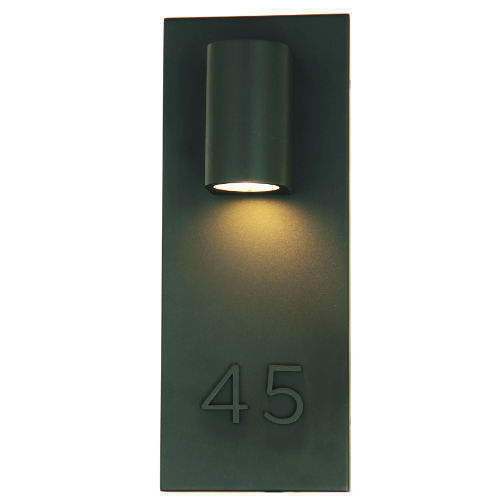 Matte Black LED Number Wall Light - Kalco Custom Contract Lighting ...